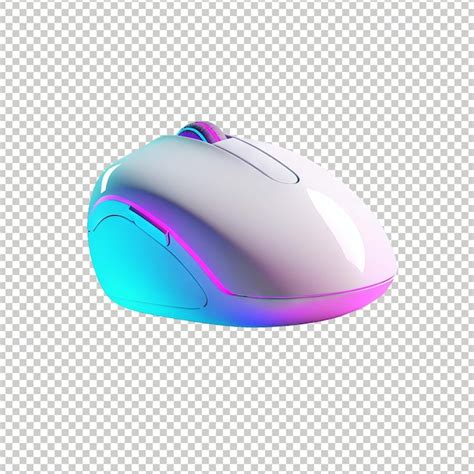 Archivo psd un mouse de computadora con un degradado azul púrpura y