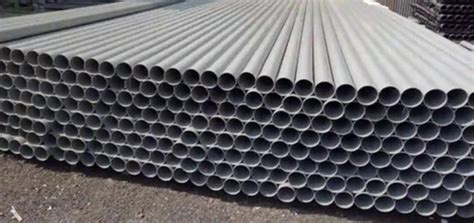 Gray 10mm Seamless Round Astm Standard Pvc Material Fitting Pipe For