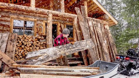 Diy Rustic Kitchen With Rough Sawn Hardwood For My Off Grid Log Cabin