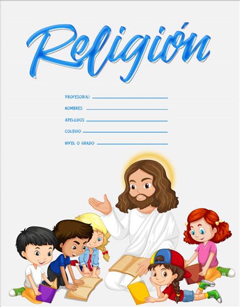 ᐉ 10 Bonitas Caratulas de Religión para Cuadernos