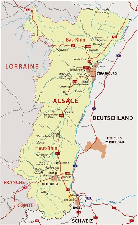 Carte Alsace Touristique Voyage Carte Plan