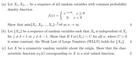 solved a let x₁ x2 be a sequence of iid random