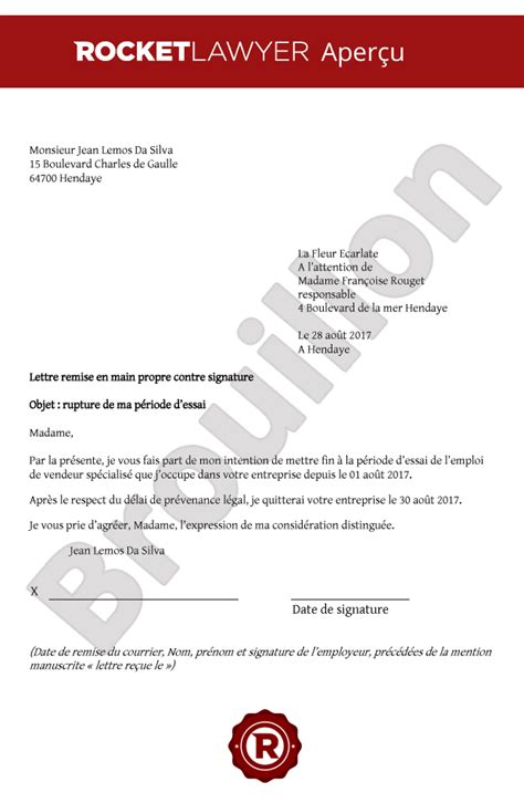 Rupture De La Période D essai Par Le Salarié Principes Et