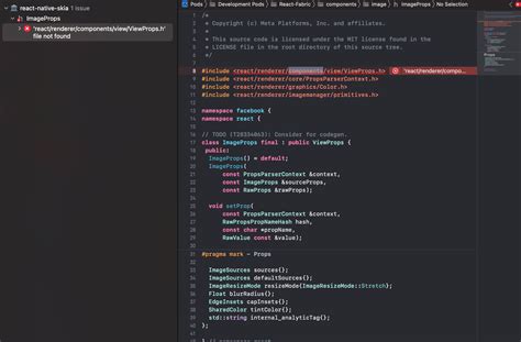 React Native Skia ViewProps H File Not Found Inside ImageProps Issue