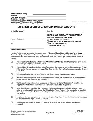 Fillable Online Superiorcourt Maricopa Self Without A Lawyer OR Fax