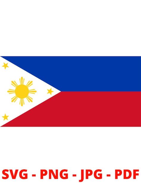 Philippines Flag Svg Filipino Pilipinas Flag Svg United Etsy Denmark