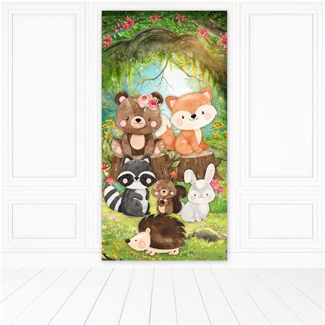 Painel Retangular Veste Fácil Tecido Sublimado 3D Bosque 1 00 x 2 00