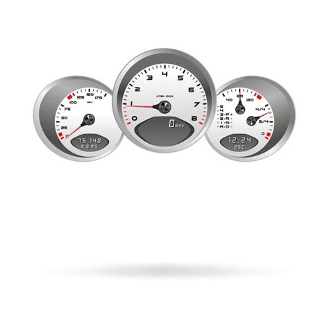 Illustration Vectorielle Compteur De Vitesse De Voiture De Tableau De