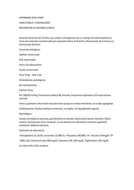 Caso clínico neurología Almir Sánchez uDocz