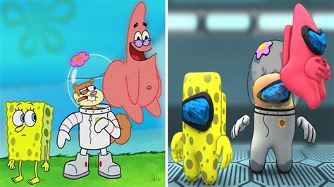 Spongebob Vs Among Us Everyone Is Naked Youtube