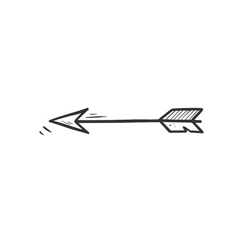 Elemento De Flecha De Arco Dibujado A Mano Estilo De Dibujo Doodle