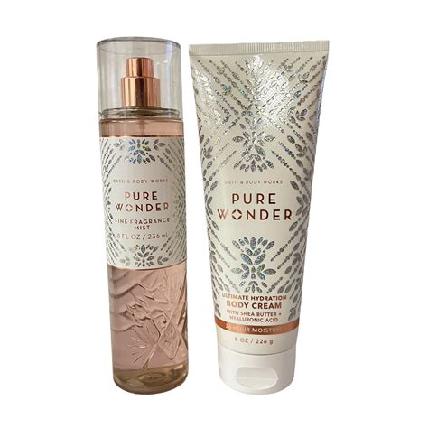 Bath And Body Works Pure Wonder Fine Fragrance Mist And Body Cream Set