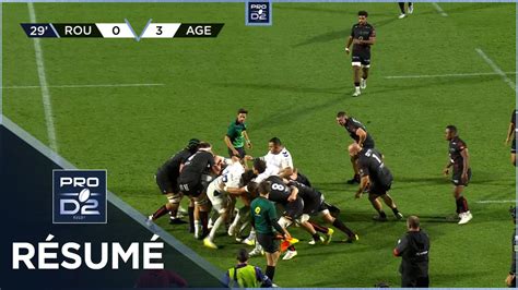 PRO D2 Résumé Rouen Normandie Rugby SU Agen 13 16 J05 Saison