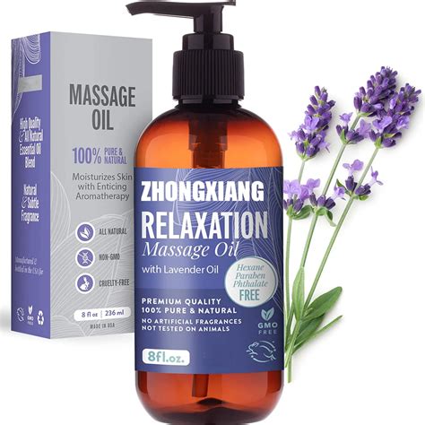 Relaxation Lavender Massage Oil For Couples 8oz Private Label Lavender Oil Sensual Body