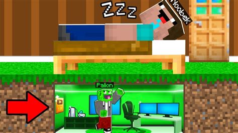 ZBUDOWAŁEM TAJNY MAŁY DOMEK pod DOMKIEM NOOBKA w Minecraft YouTube