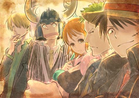 Nami Monkey D Luffy Roronoa Zoro Sanji And Usopp One Piece And