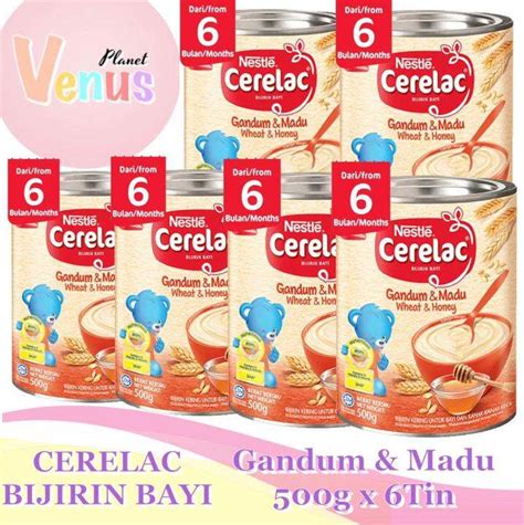 NESTLE CERELAC WHEAT HONEY 500G X 6 TIN Lazada
