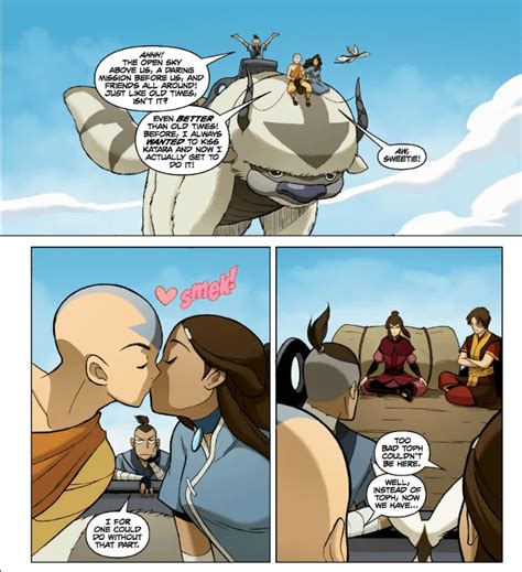 Aang And Katara Third Wheeling Sokka For 6 Panels Straight Rthelastairbender