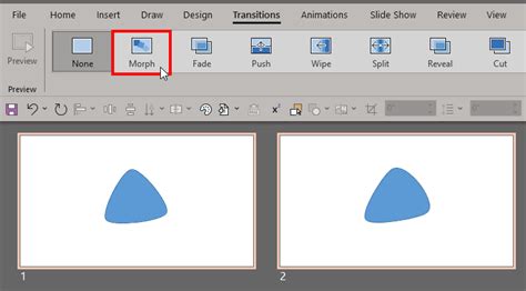 Morph In PowerPoint Using The Morph Transition With Curve Shapes In