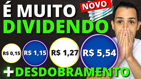 MEGA ANÚNCIO DE DIVIDENDOS e DESDOBRAMENTO DE AÇÕES 8 AÇÕES PARA