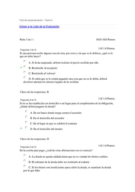 Examen 2018 preguntas y respuestas Test de autoevaluación Tema 4