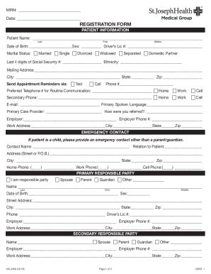 Fillable Online Patient FormsSt Jude And St Joseph Heritage Medical