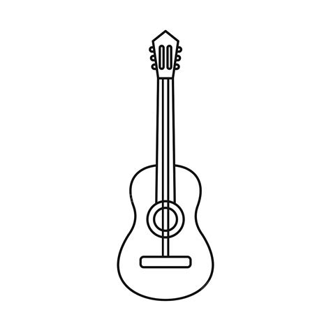 Acoustic Guitar Outline Svg