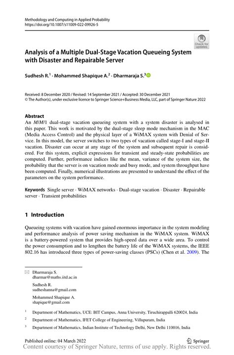 analysis of a multiple dual stage vacation queueing system with disaster and repairable server