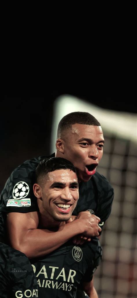 Hakimi Kylian Mbappe Photo Psg Fond D Cran Psg Photos De Football