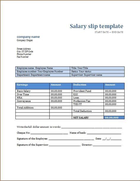 How To Make Salary Slip Format In Pdf Excel Word Artofit