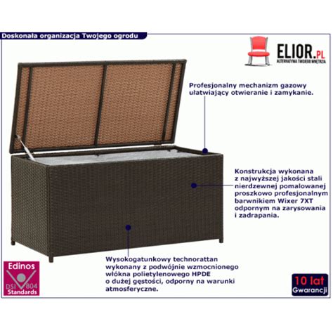 Rattanowa Br Zowa Skrzynia Ogrodnicza Artin X Sklep Edinos Pl