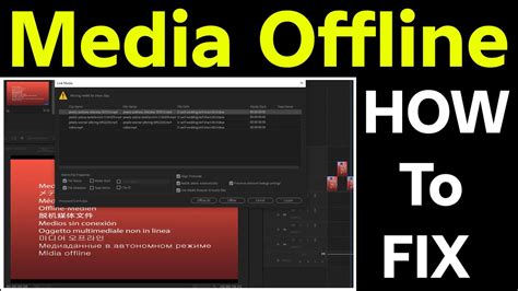 Offline Media Premiere Pro How To Fix Premiere Pro Offline Media