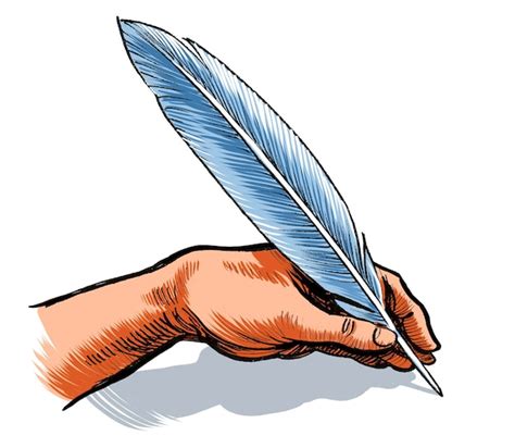 Escritura A Mano Con Una Pluma De Pluma Tinta Dibujada A Mano En Papel