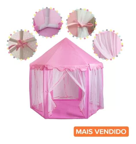 Barraquinha Infantil Tenda Menina Princesa Toca Cabana Rosa