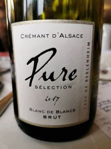 Cave de Beblenheim Pure Sélection Crémant d Alsace Blanc de Blancs Brut