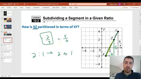 subdividing a segment in a given ratio part 1 youtube