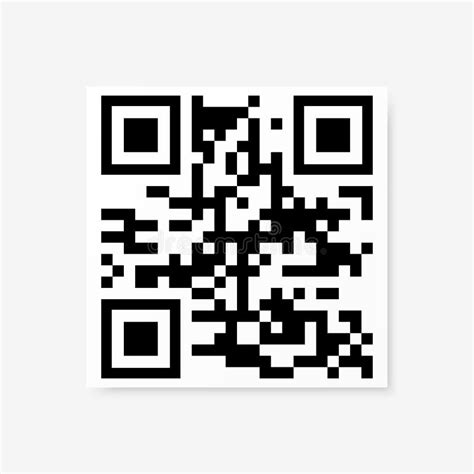Vector Qr Code Sample For Smartphone Scanning Isolated On White