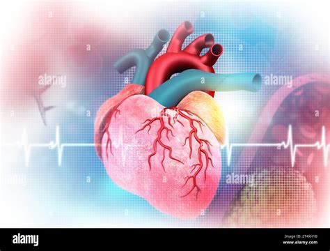 Human Heart And Ekg Ecg Graph D Illustration Stock Photo Alamy