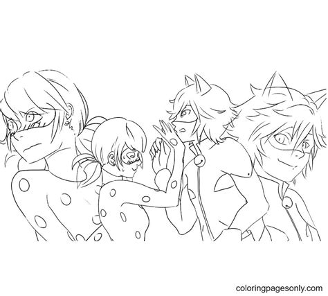 De Ladybug Y Cat Noir Dibujos Para Colorear Dibujos Para Imprimir