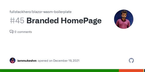 Branded HomePage Issue 45 Fullstackhero Blazor Wasm Boilerplate