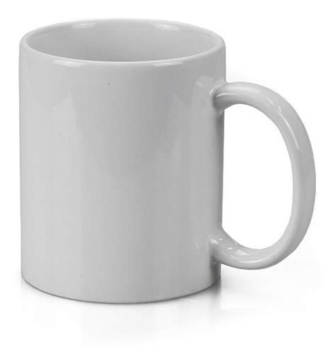 Caneca Branca Lisa Porcelana Sublimação 325ml 6 Unidades R 77 23 em