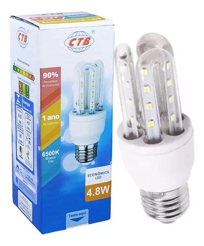 Lâmpada Compacta Led Milho 5w E27 Branco Frio Kit 10 Peças