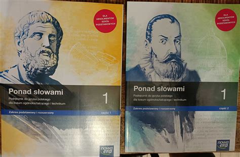 Zestaw Ponad słowami 1 cz 1 i 2 Podręcznik ZPiR Nowa Era Wrocław
