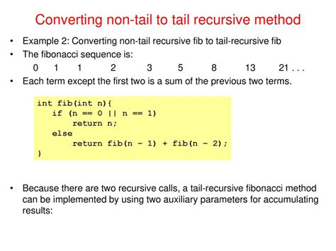 types of recursive methods ppt download