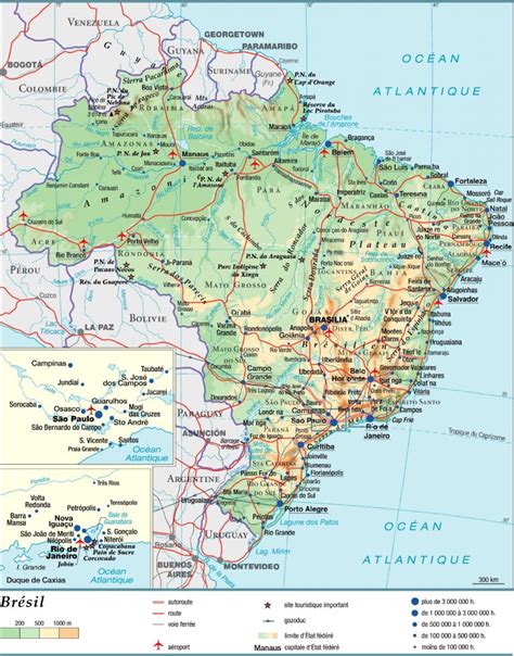 Carte du Brésil Informations pratiques et présentation du pays