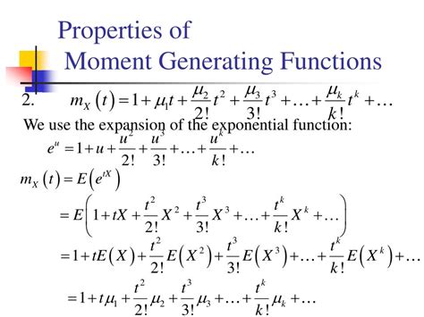 ppt moment generating functions powerpoint presentation free download id 4505741