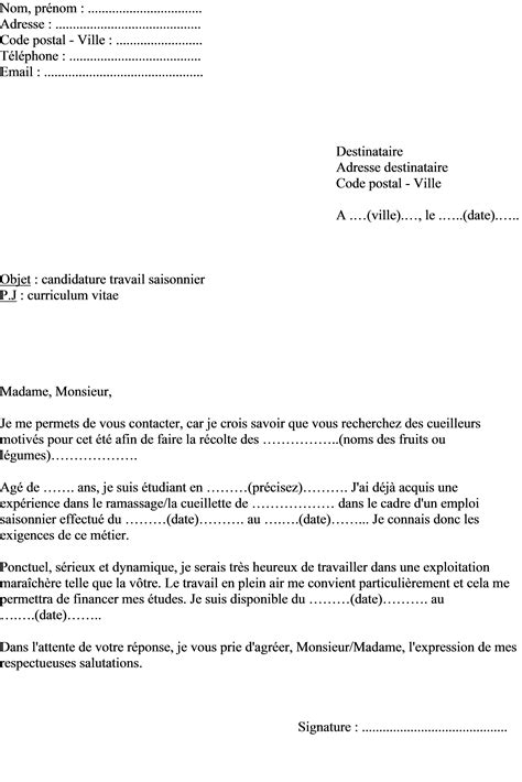 Exemple Lettre De Motivation Job D T Laboite Cv Fr