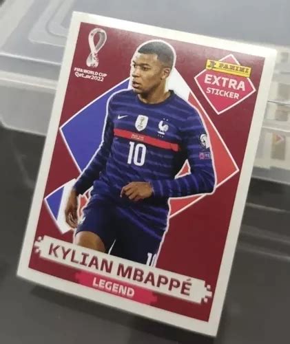 Kylian Mbappe Legend Base Extra Sticker Estampa Panini 2022 Envío gratis