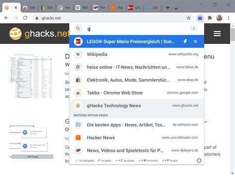 Chrome Extension Tabbs Improves Tab Search And Management GHacks Tech