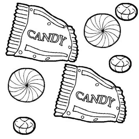 Coloriage des bonbons 2 Dessin gratuit à imprimer